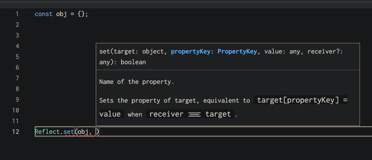 Reflect: jsdoc about `Reflect.set` · Issue #48918 · microsoft/TypeScript · GitHub