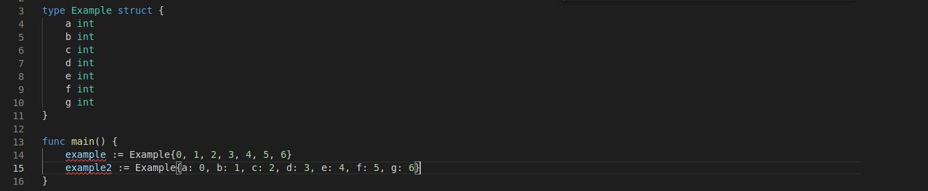 Automatic conversion of positional struct initialization to named · Issue #2274 · golang/vscode ...