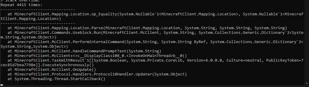 Crash when open chest · Issue #2245 · MCCTeam/Minecraft-Console-Client · GitHub