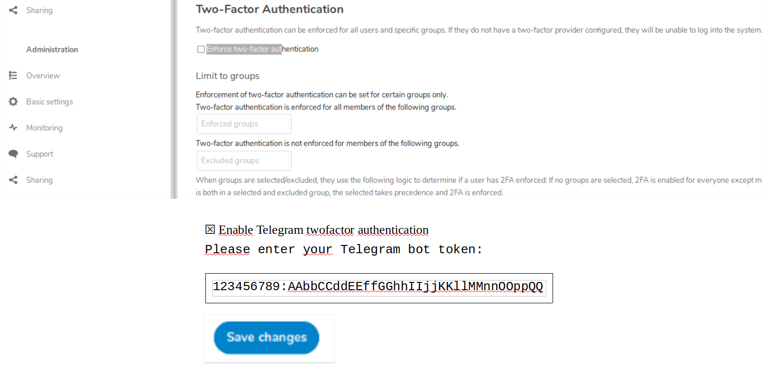 Add admin settings · Issue #235 · nextcloud/twofactor_gateway · GitHub