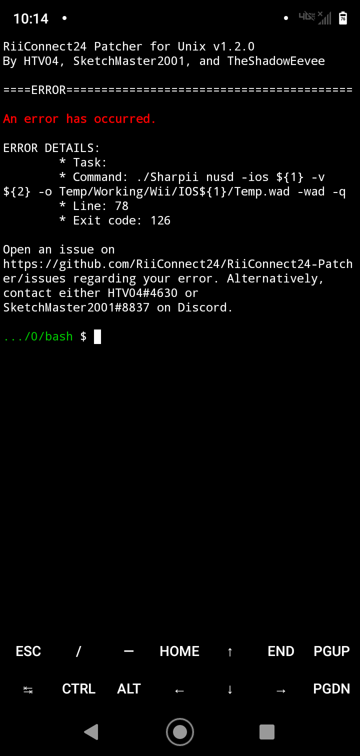 error happens very quick after starting · Issue #162 · RiiConnect24/RiiConnect24-Patcher · GitHub