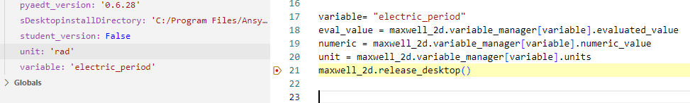 Bug located in Maxwell2d.variable_manager · Issue #2113 · ansys/pyaedt ...