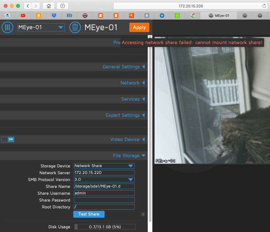 Network Share Works but doesn't · Issue #2709 · motioneye-project ...