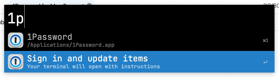 1p fails to load Terminal to sign in and update items · Issue #36 · alfredapp/1password-workflow ...