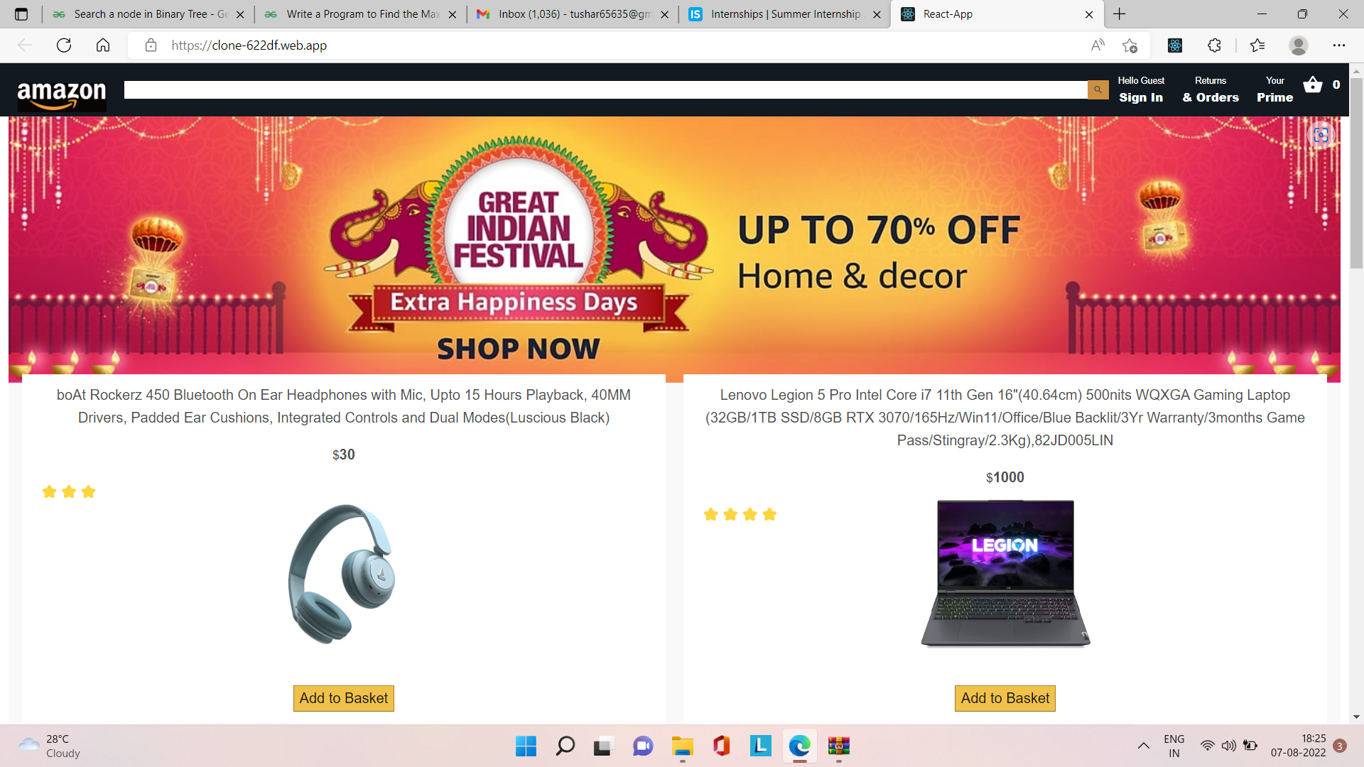 GitHub - tushar-03/Amazon-clone