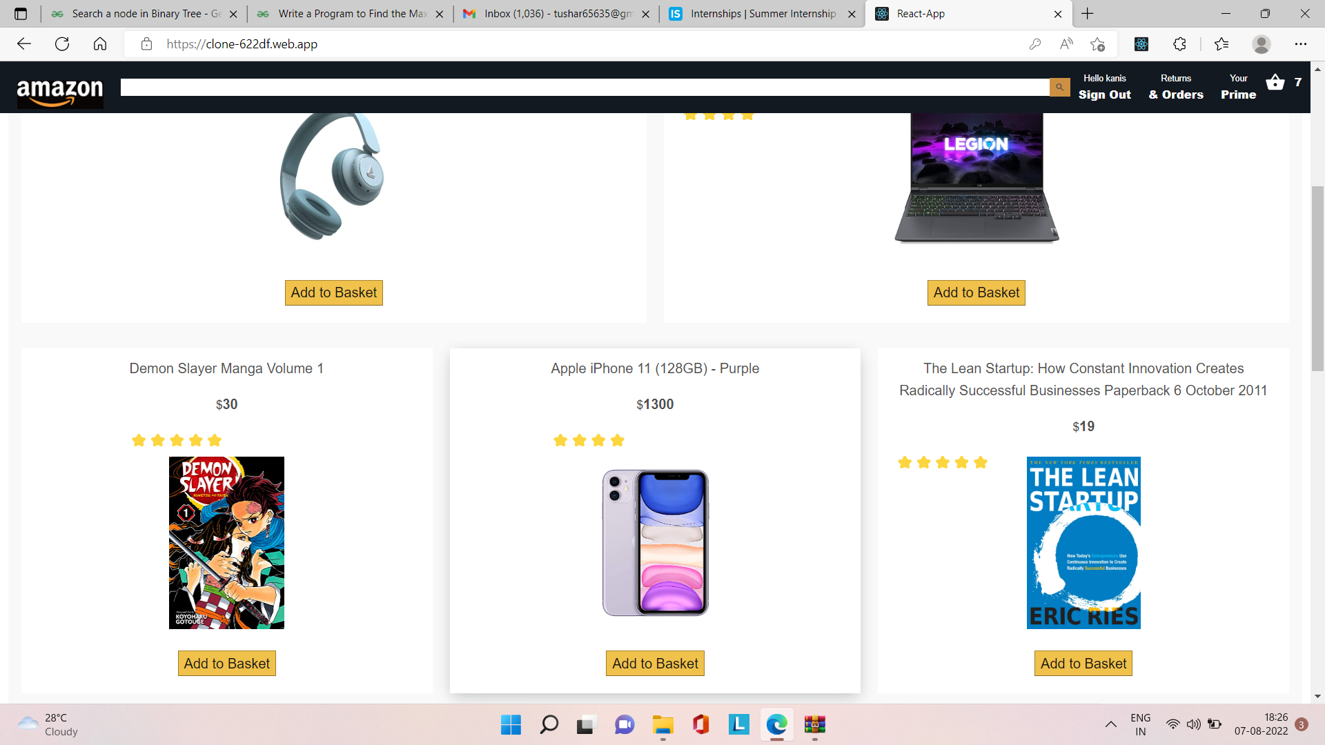 GitHub - tushar-03/Amazon-clone