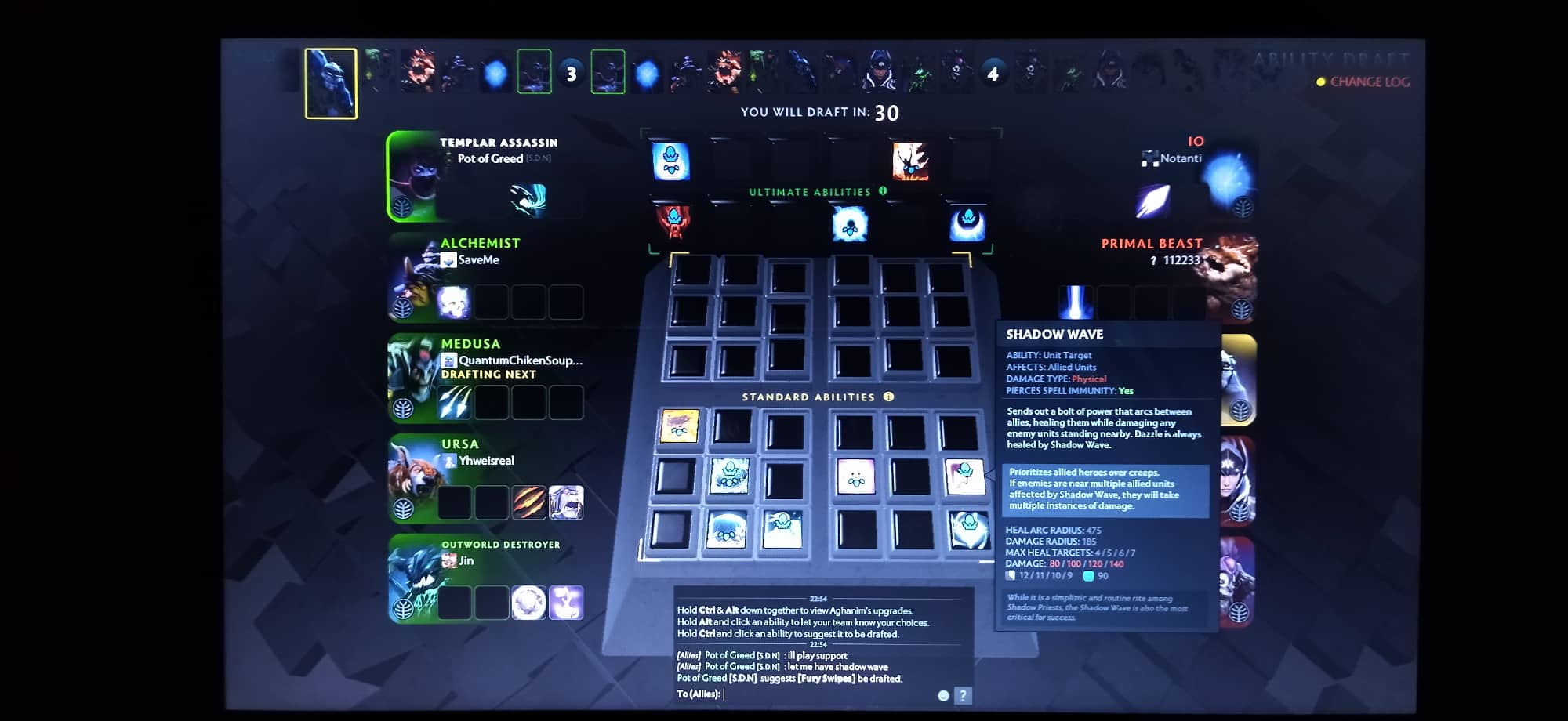 [Ability Draft] Dazzle's Shadow Wave still shows being Scepter ...