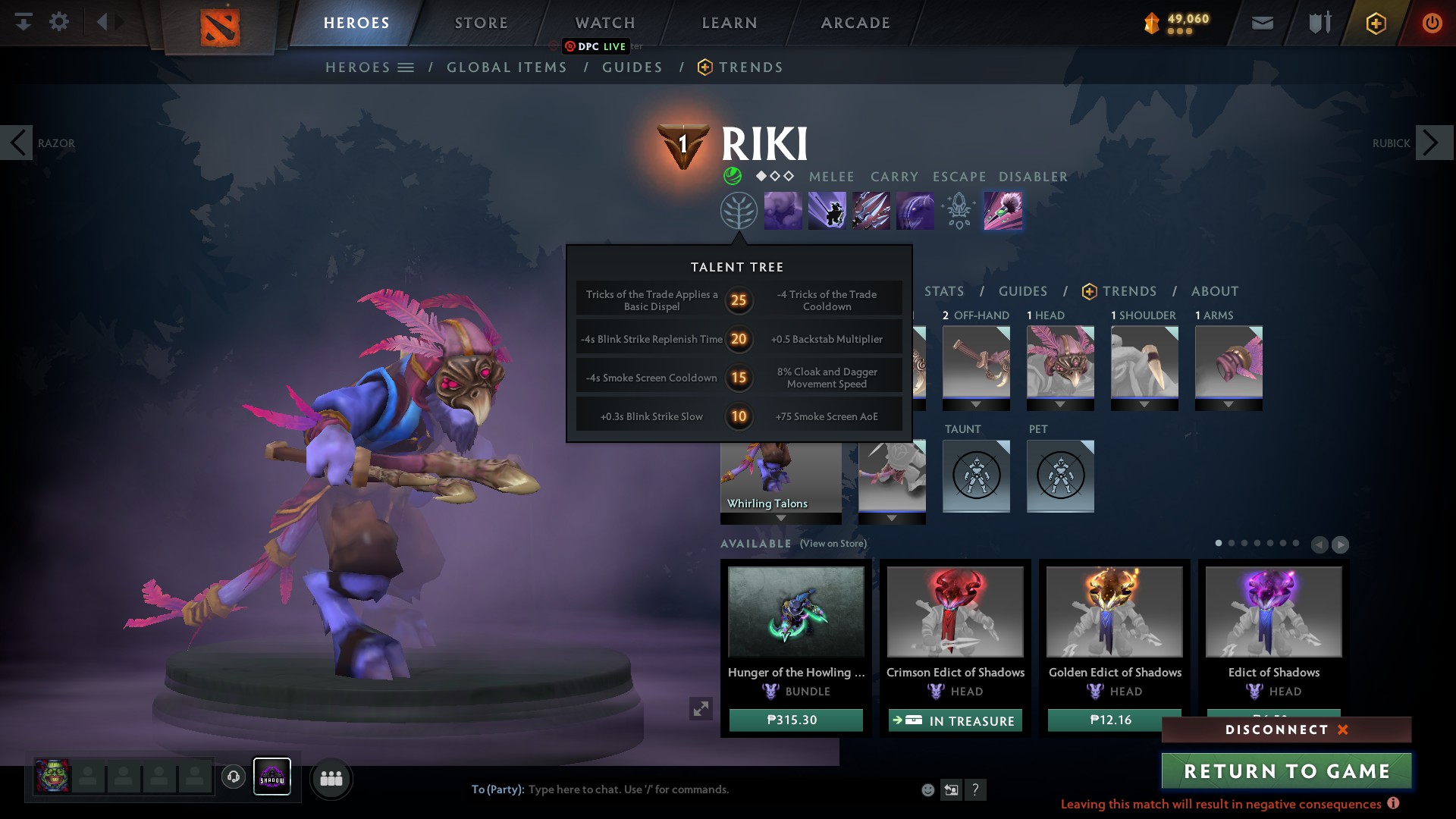 [Ability Draft] -4s cooldown on Smoke Screen on Riki's talent doesn't show even when drafted by ...