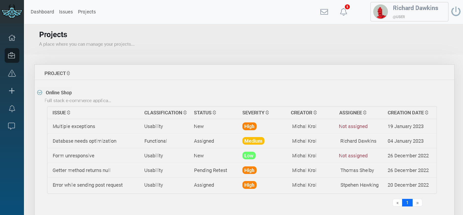 Github Michalkrol2020angular Bug Tracker An Angular Bug Tracker Is A Web Frontend Dashboard 