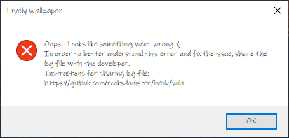 error when adding wallpapers with sounds to lively 2.0 · Issue #1250 ...