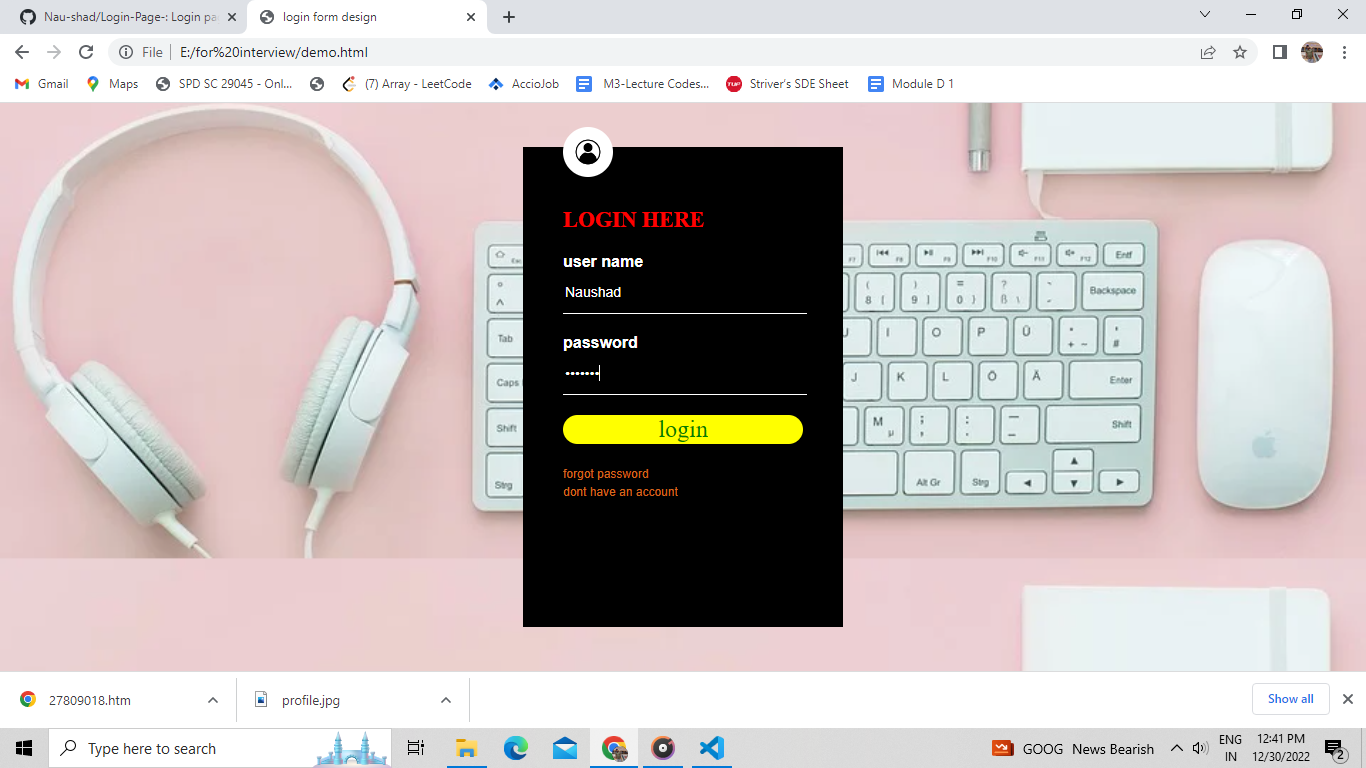 GitHub - Nau-shad/Login-Page-: Login page using HTML and CSS