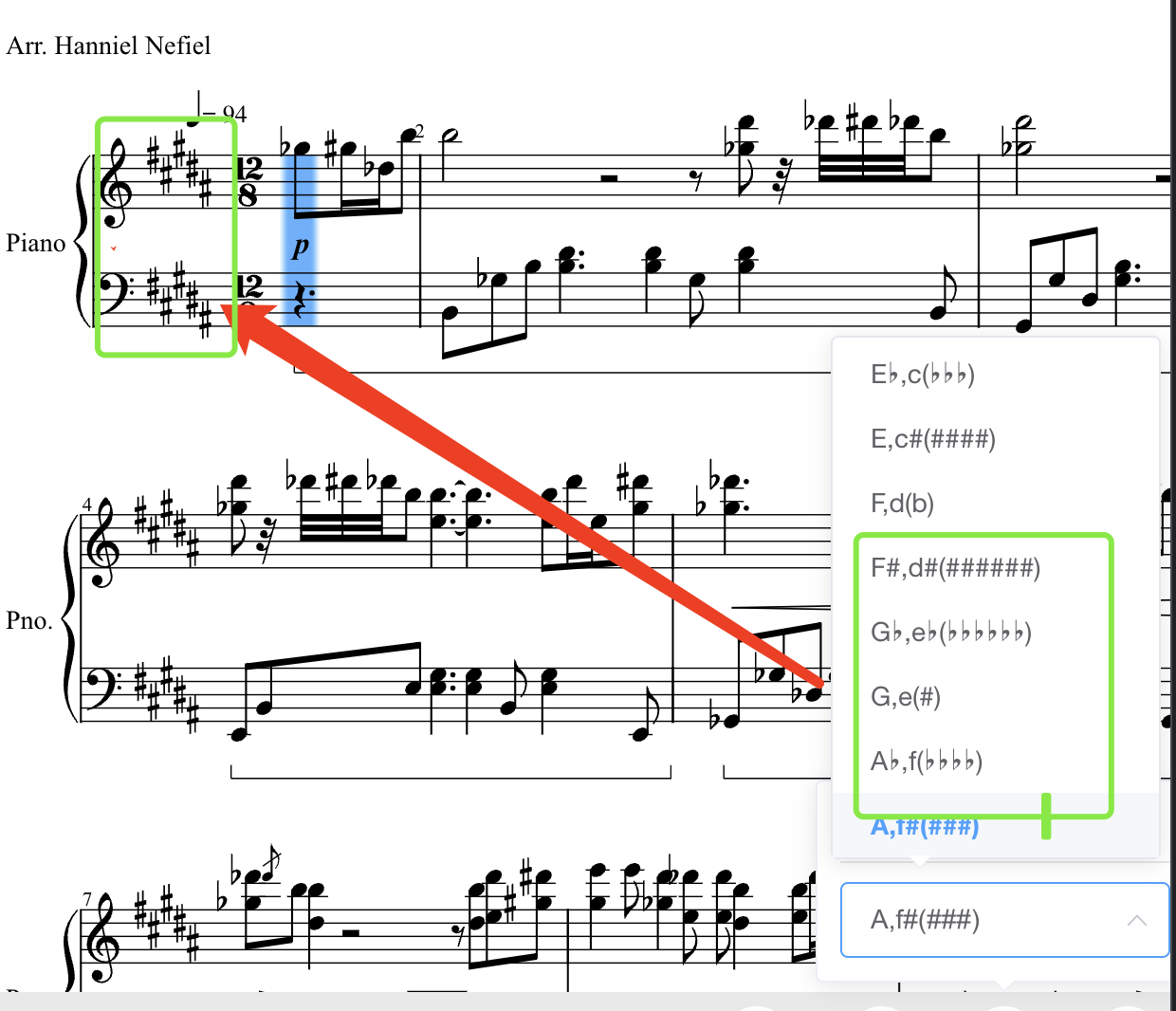 With regard to the numerical representation in Transpose, is there a relevant comparison table ...