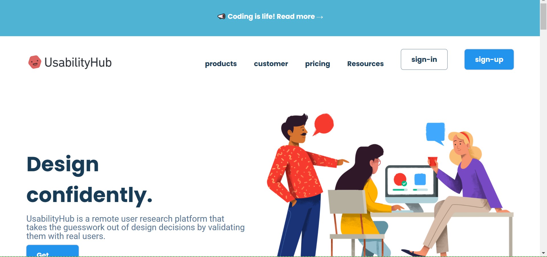GitHub - mishrasatyapriya9/UsabilityHub_website: It is a website cloned by me by using html ,css ...