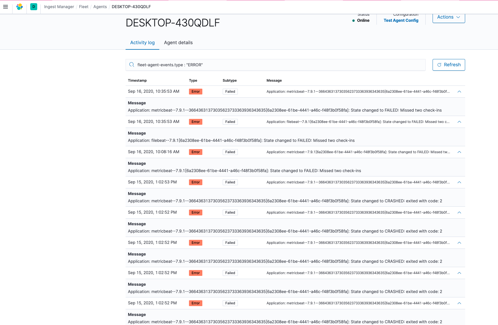 [Ingest Manager] Elastic Endpoint Agent Installed but No Datasets show in UI · Issue #77521 ...