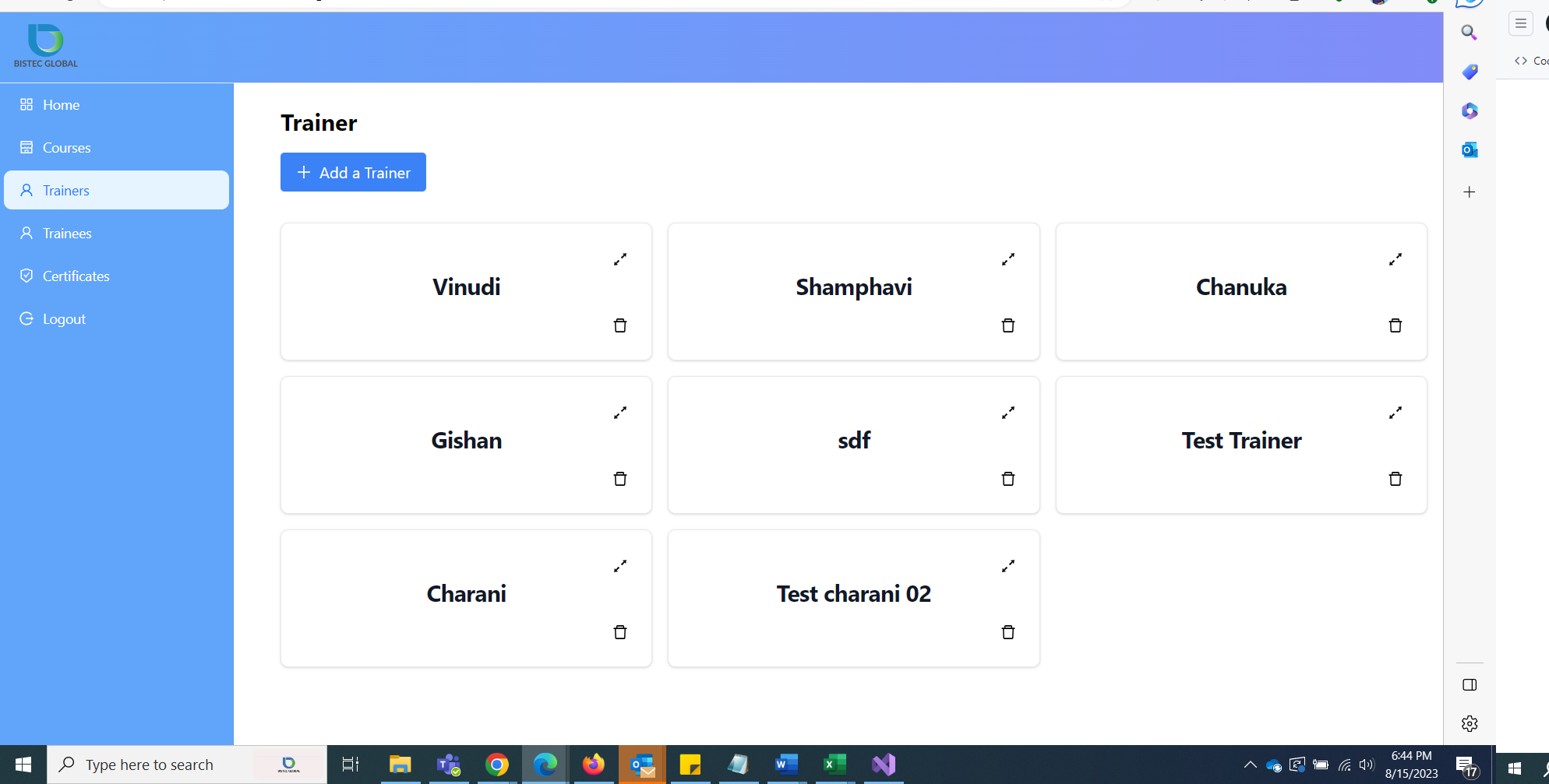 Pagination not displayed for Trainers and Trainees pages · Issue #161 · bistecglobal/blockchain ...