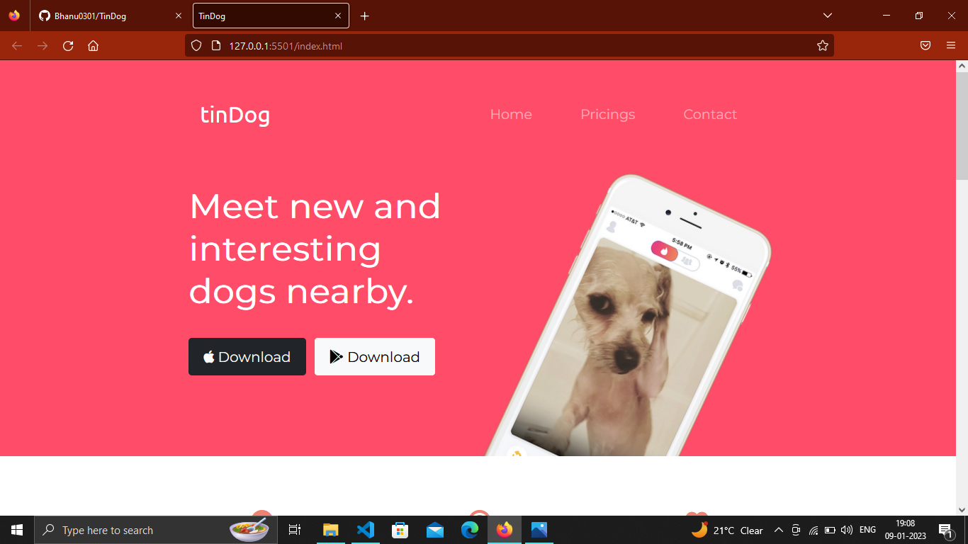 GitHub - Bhanu0301/TinDog