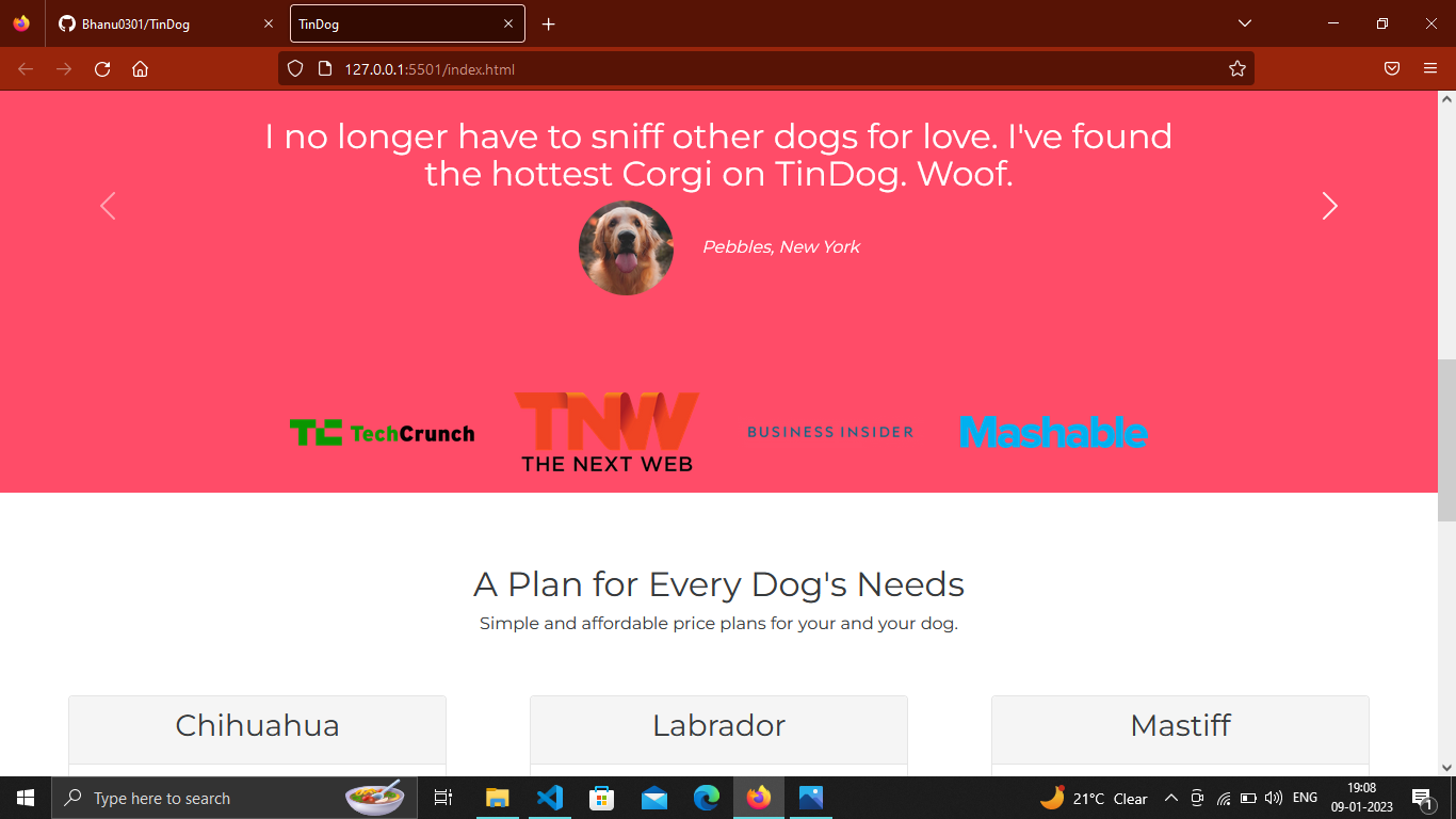 GitHub - Bhanu0301/TinDog