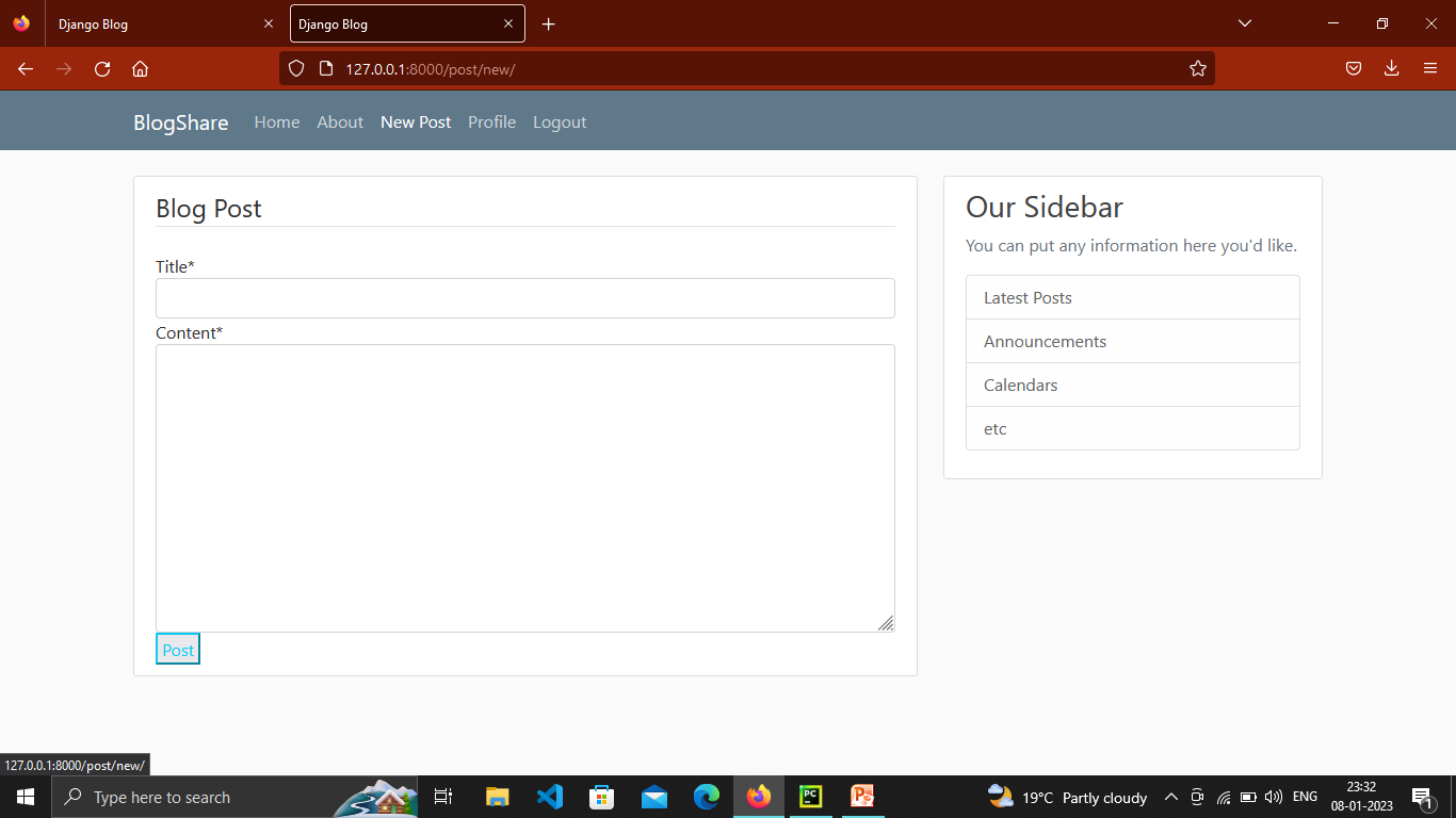 GitHub - Bhanu0301/BlogShare
