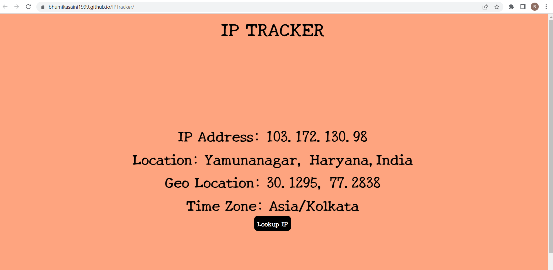 GitHub - BhumikaSaini1999/IPTracker