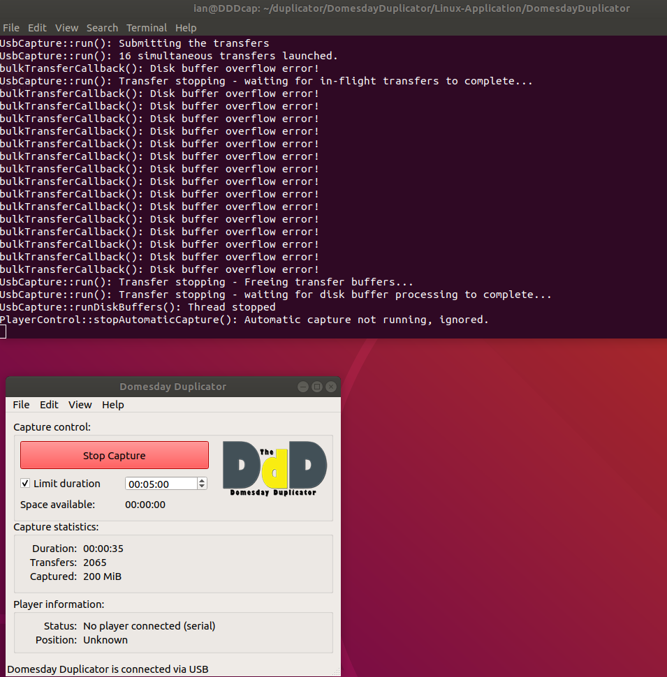 Timer does not stop when capture is halted due to disk buffer overflow ...