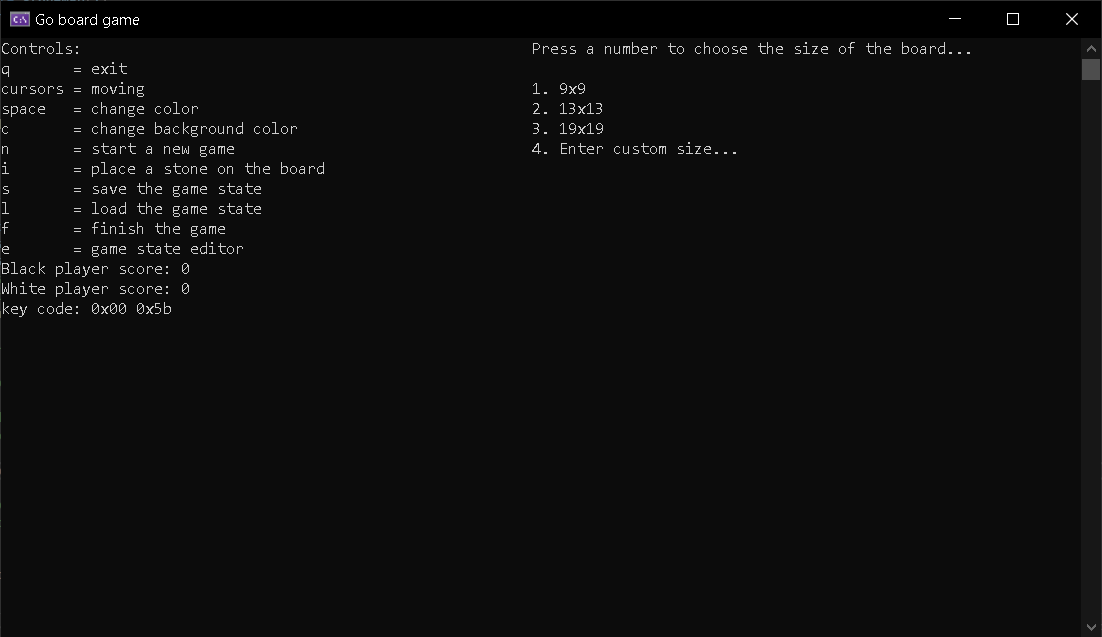 GitHub - jdziecielski/Go-board-game: Go board game using console and ...