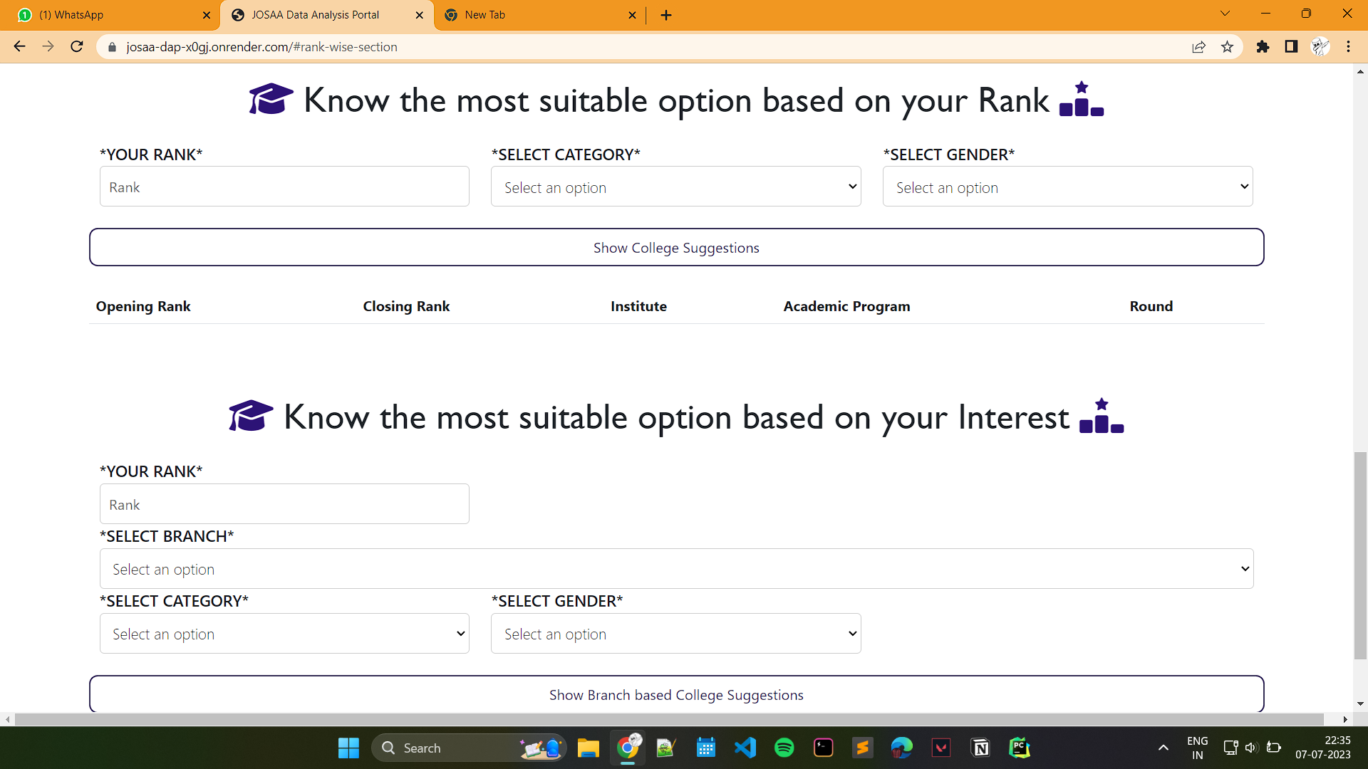 GitHub - Haribhajank/JOSAA_DAP