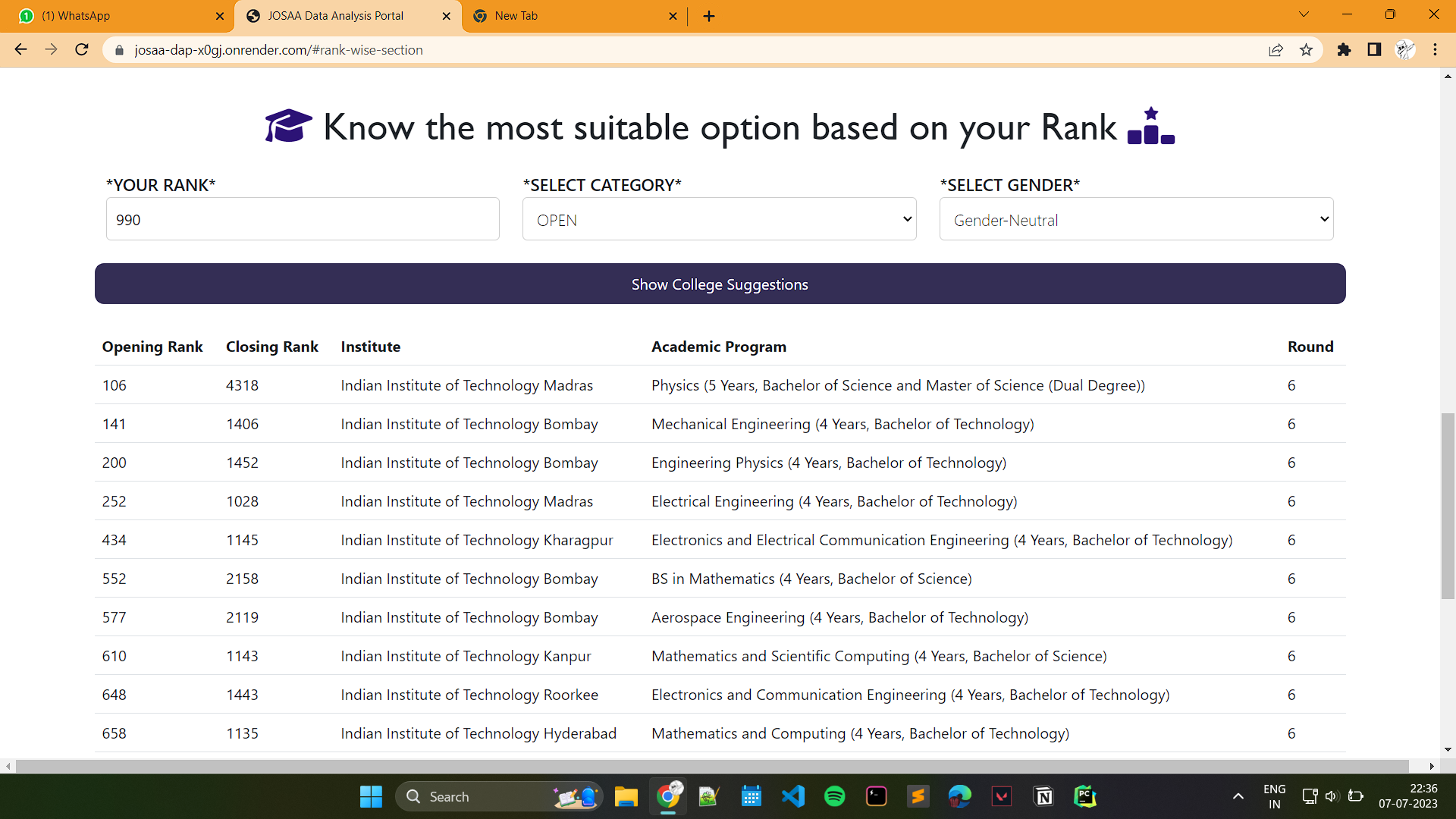 GitHub - Haribhajank/JOSAA_DAP