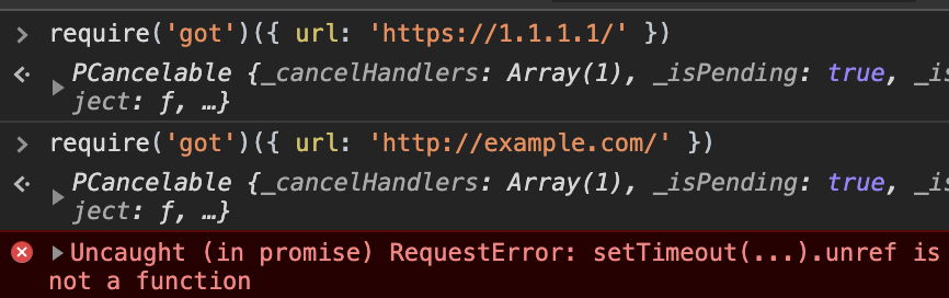 Throws `RequestError: setTimeout(...).unref is not a function` in Electron · Issue #1219 ...
