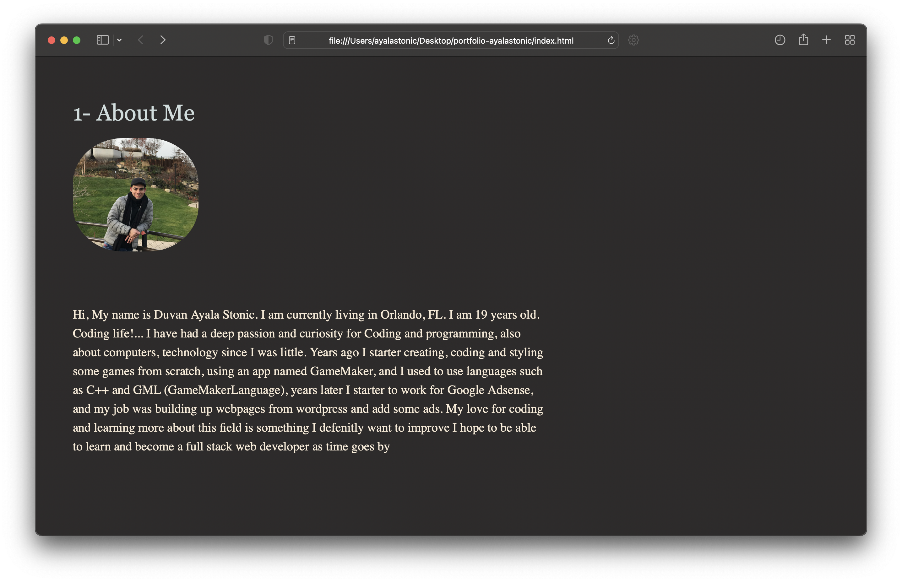 GitHub - AyalaStonic/portfolio-ayalastonic