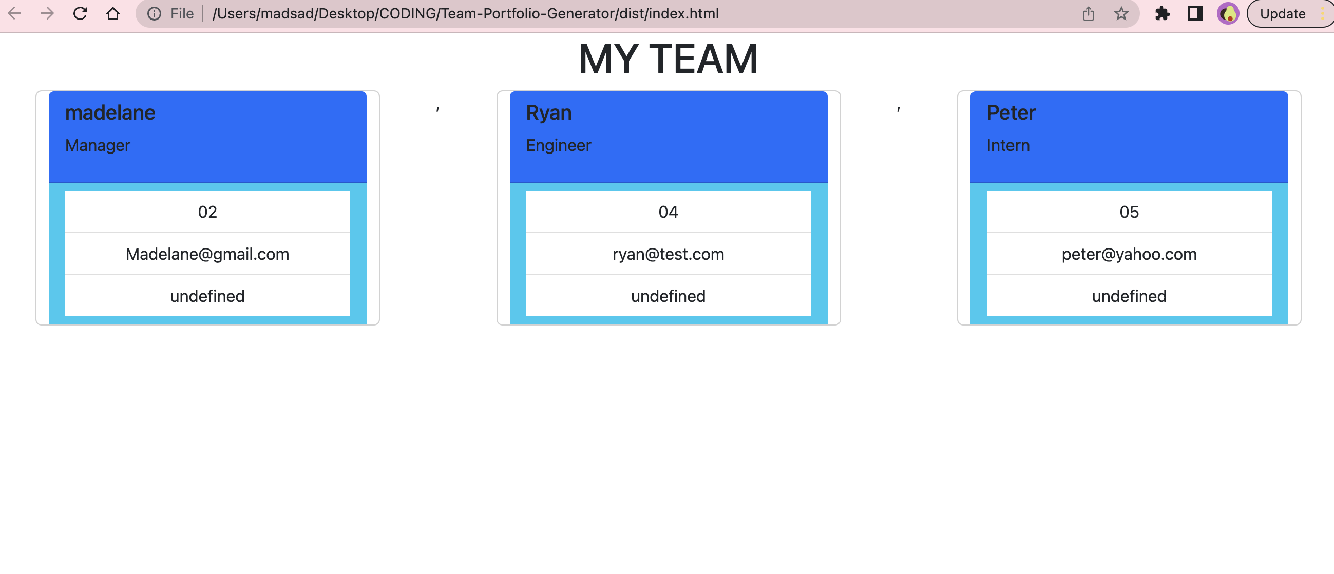 GitHub - msadia27/Team-Portfolio-Generator