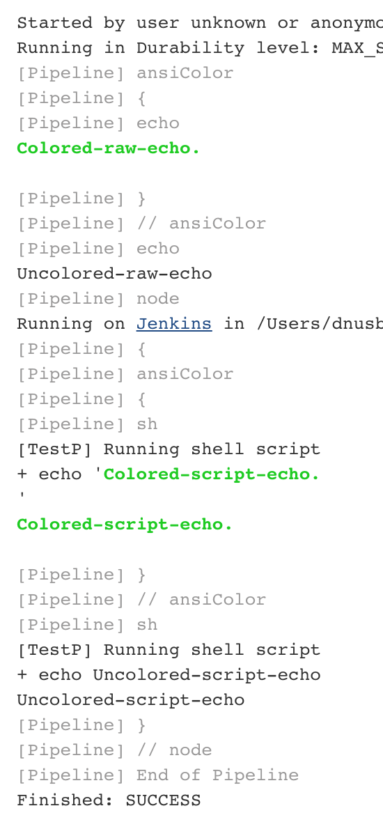 Please help to reset BOLD formatting for xTerm colors in bash script · Issue #149 · jenkinsci ...