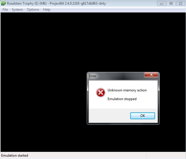Error In Load Roadsters Trophy Game · Issue 1696 · Project64project64 · Github 2424