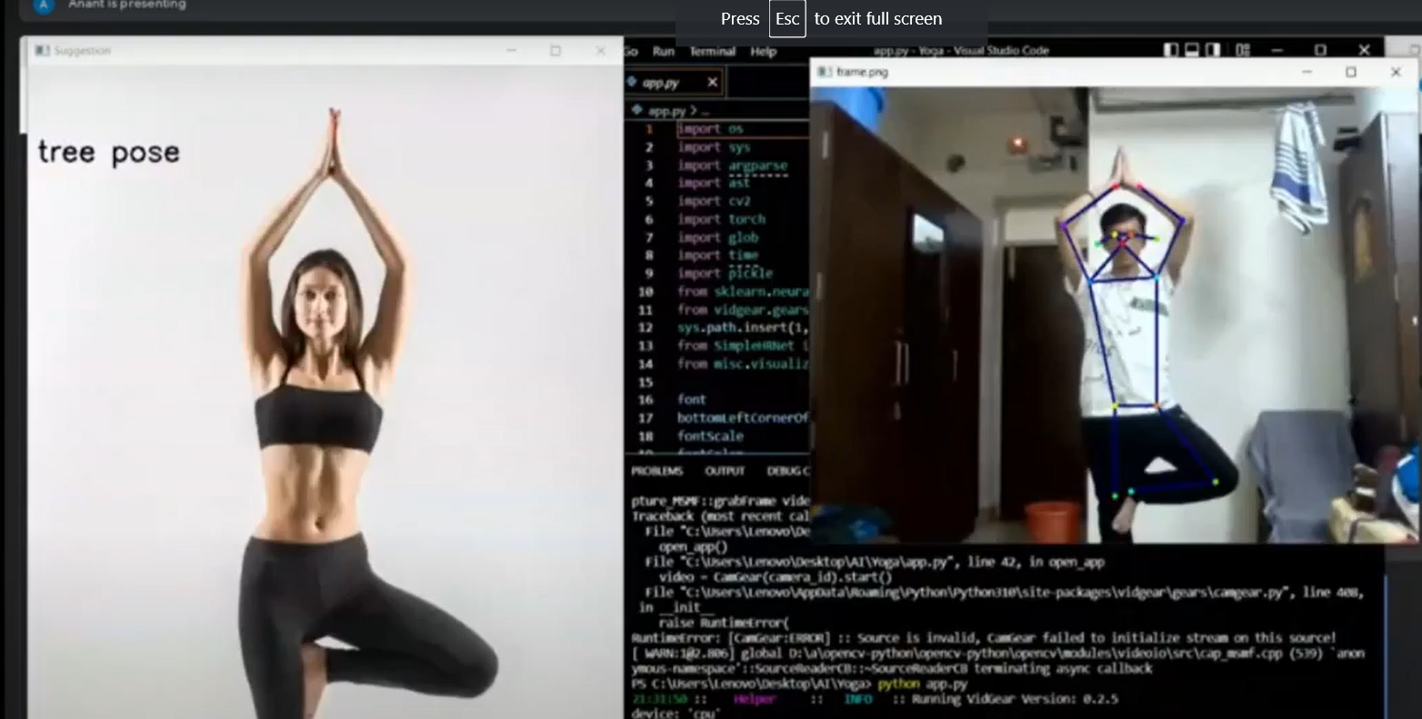 GitHub - Paragben/AI--Smart-Yoga: Corroboration of poses through a GUI using CNN and LSTM