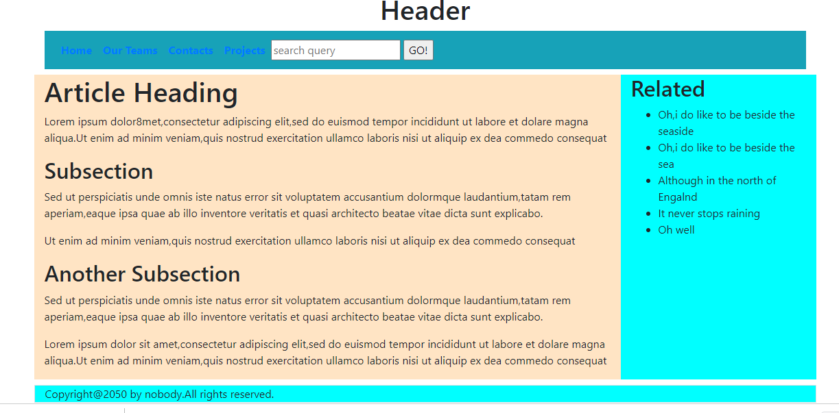 Bootstrap - Grid System - Containers - Article Webpage · akash-coded ...