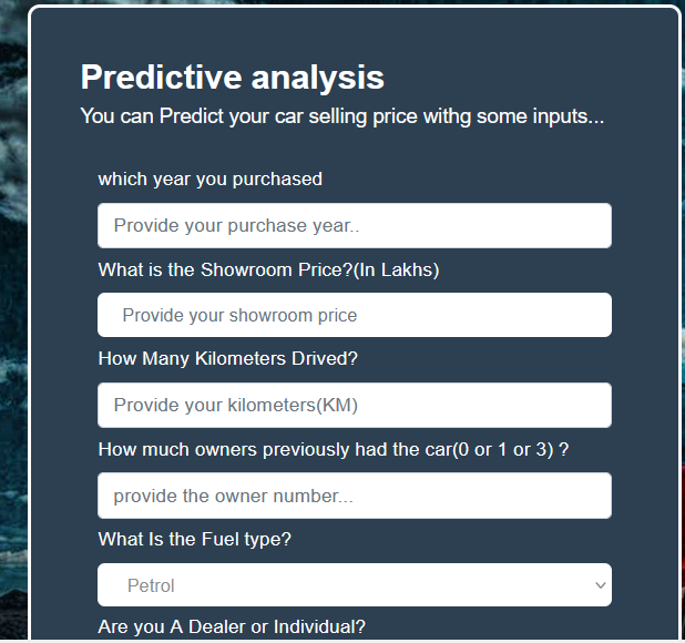 GitHub - DataScienceNextGen/car-Selling-Price-Prediction: ML Projects