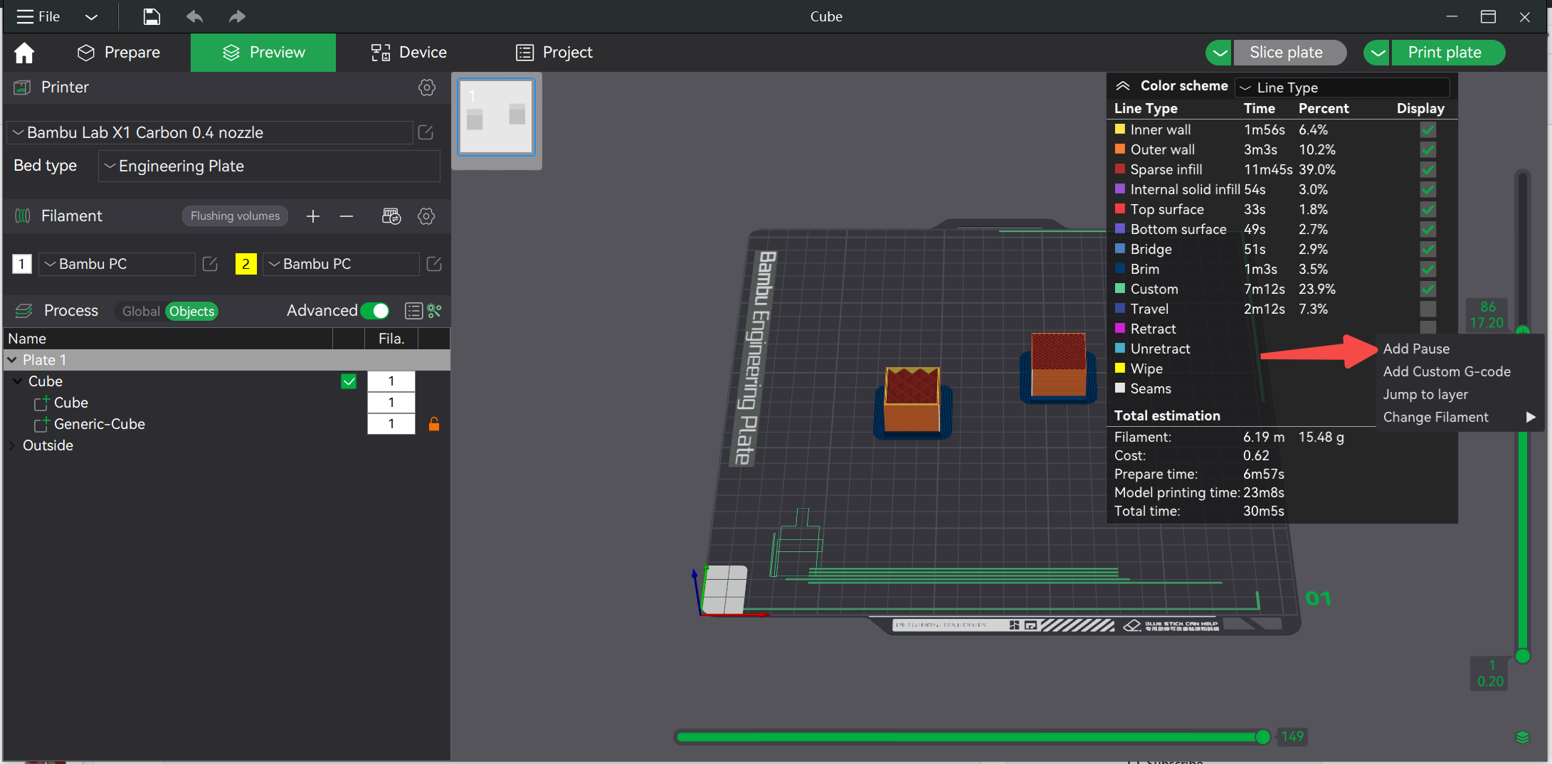 Pause Code : r/BambuLab