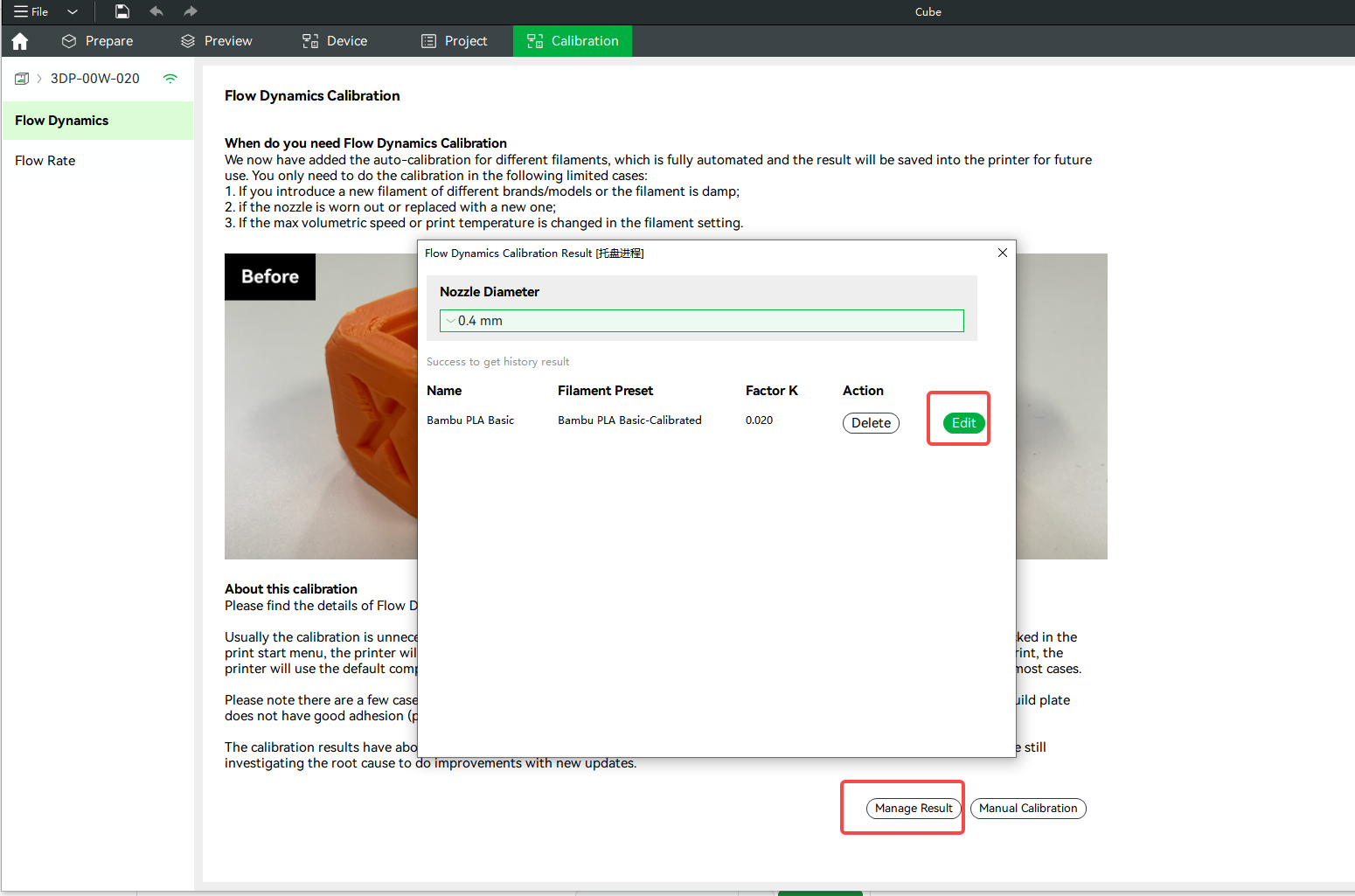 Cannot Edit K Factor nor use Flow Dynamics Calibration · Issue #2052 · bambulab/BambuStudio · GitHub