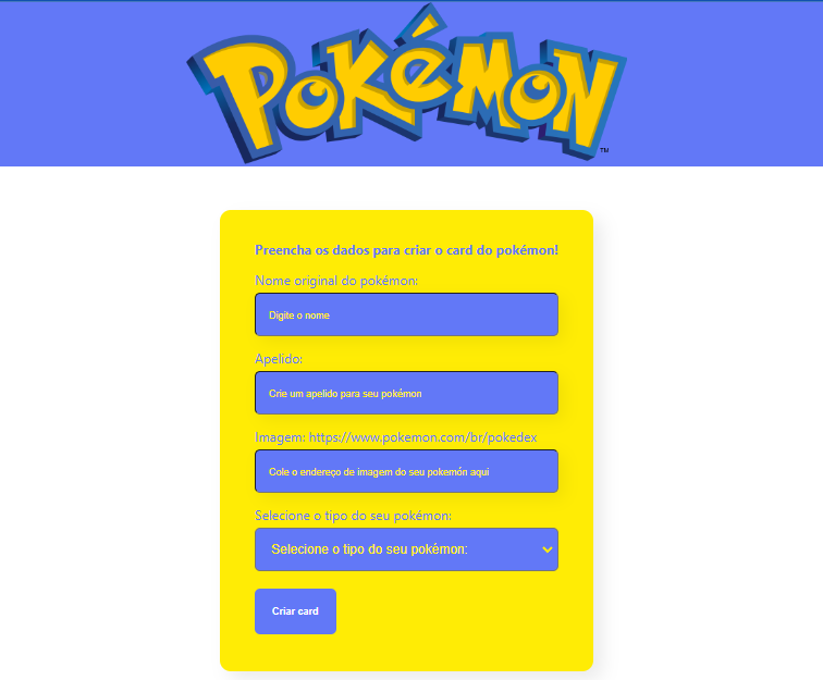 GitHub - IgorBandeira/Poke-Registro: Registro de pokémons, com preenchimento de formulário em ...