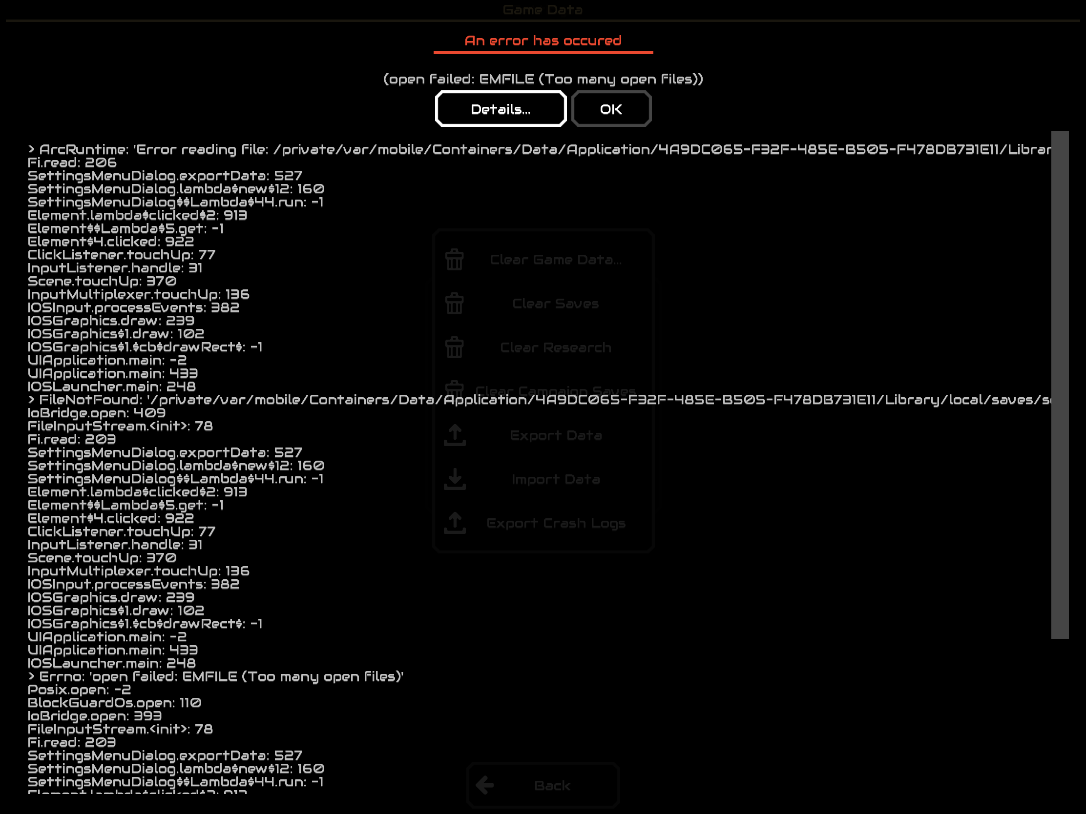Too Many Files Open” Error When Trying To Export Large Amounts Of Game Data · Issue 8827