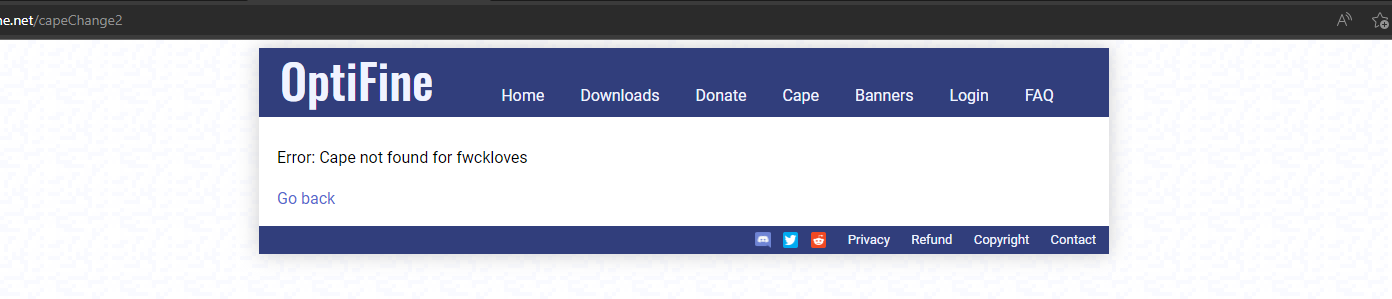 [cape Not Found] Cape Bug · Issue 6816 · Sp614x Optifine · Github