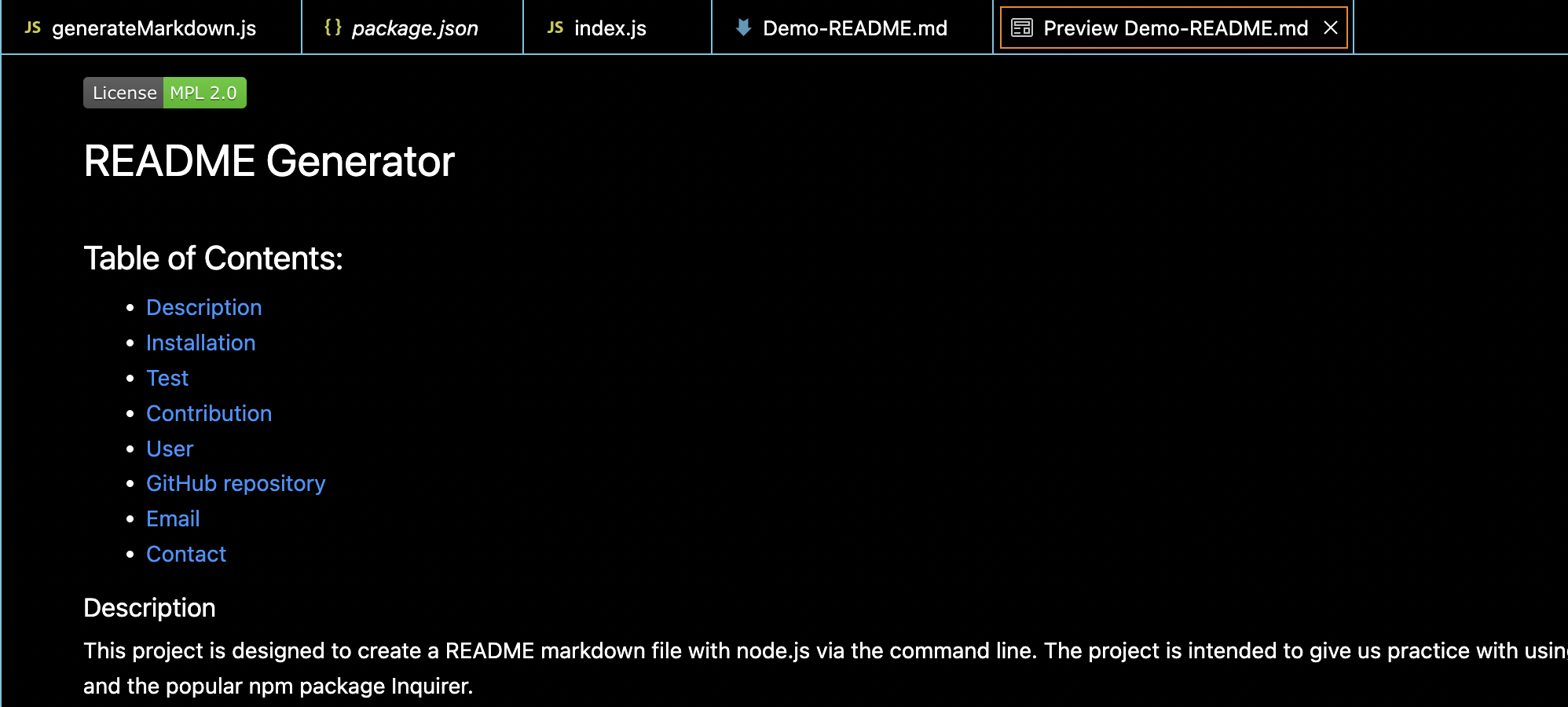 GitHub - RodBennett/09-generate-readme
