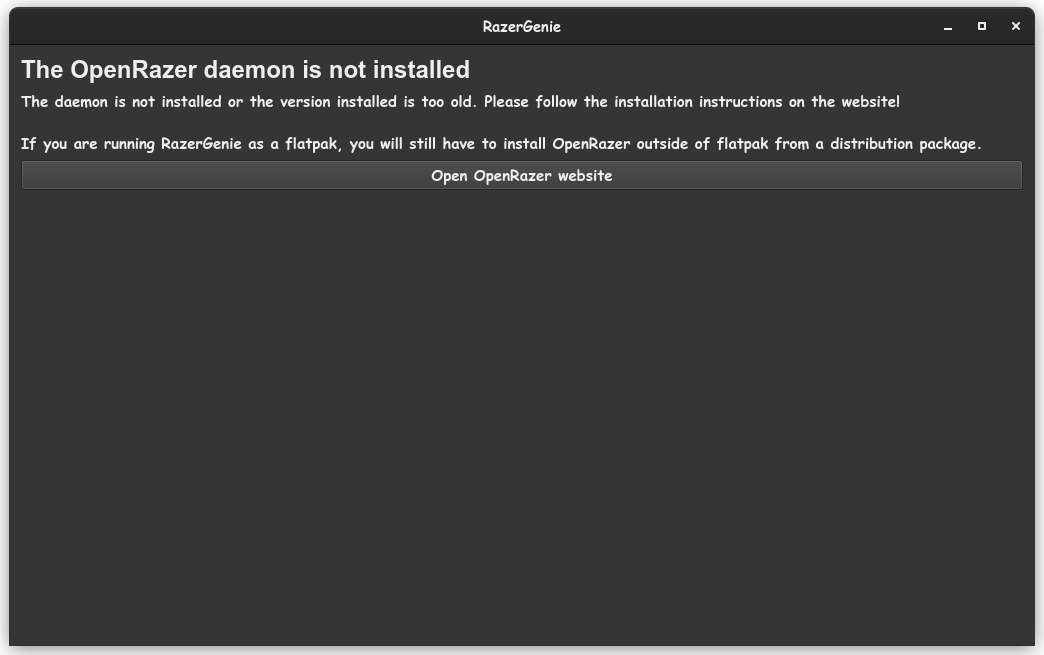 Daemon Is Not Installed · Issue 1873 · Openrazer Openrazer · Github