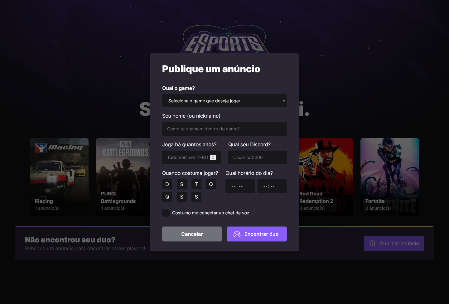 GitHub - andreviapiana/NLW-eSports-Ignite