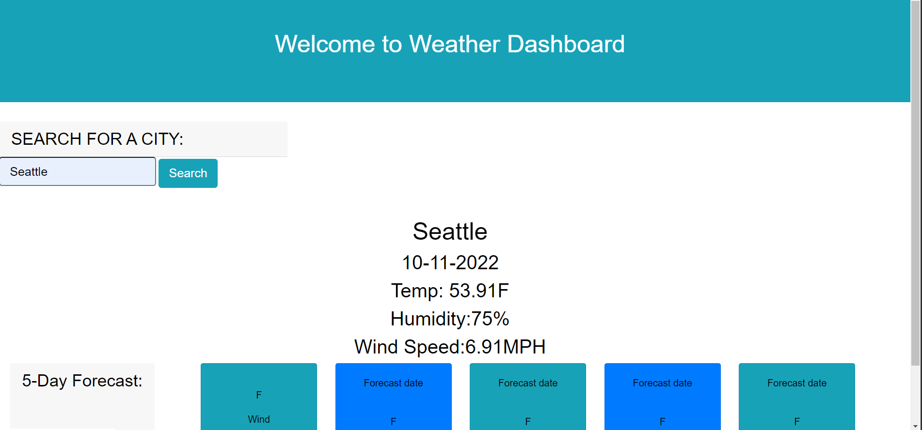 GitHub - Machikon/Weather-Dashboard