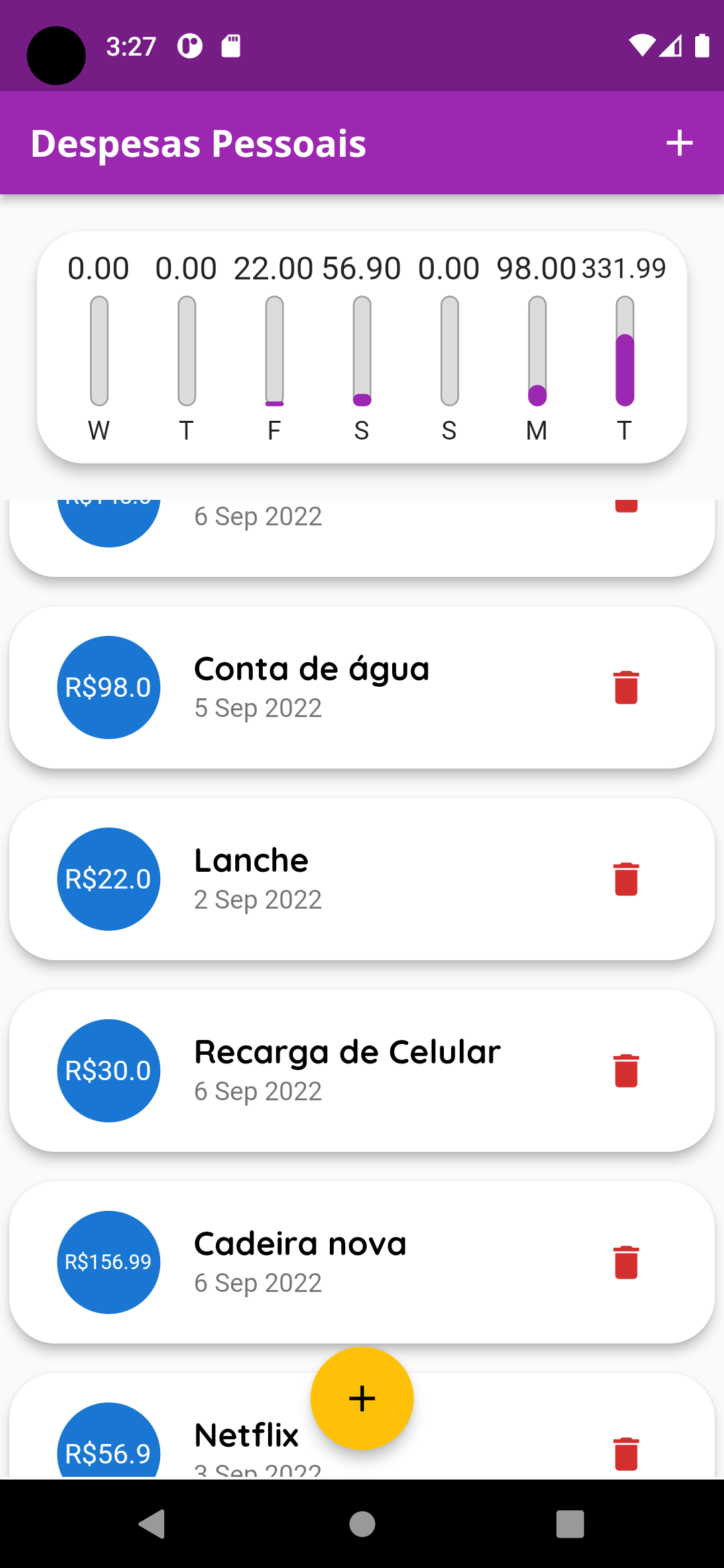 GitHub - Caio1705/Flutter-Expenses_app: Um aplicativo em Flutter que calcula sua média semanal ...