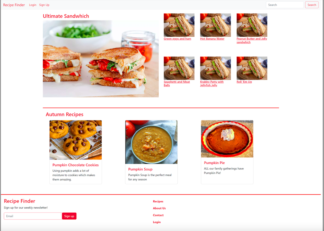 GitHub - lcsantana1/Recipe-Finder: This website was a collaboration project to create a recipe ...
