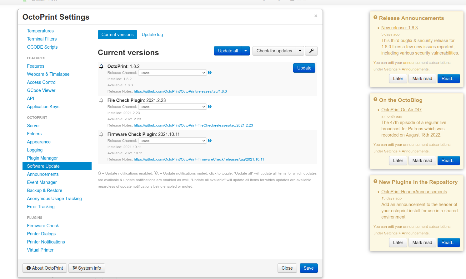 OctoPrint failed to update from 1.8.2 to 1.8.3 using builtin update plugin · Issue #4652 ...