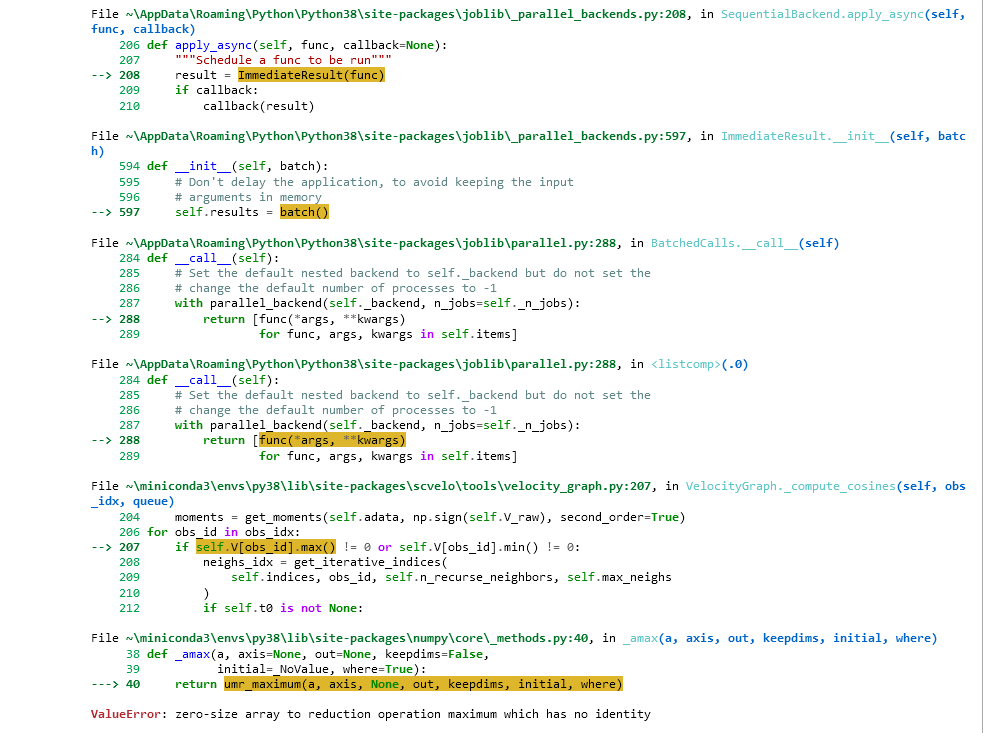 error in computing velocity graph · Issue #95 · theislab/scvelo · GitHub