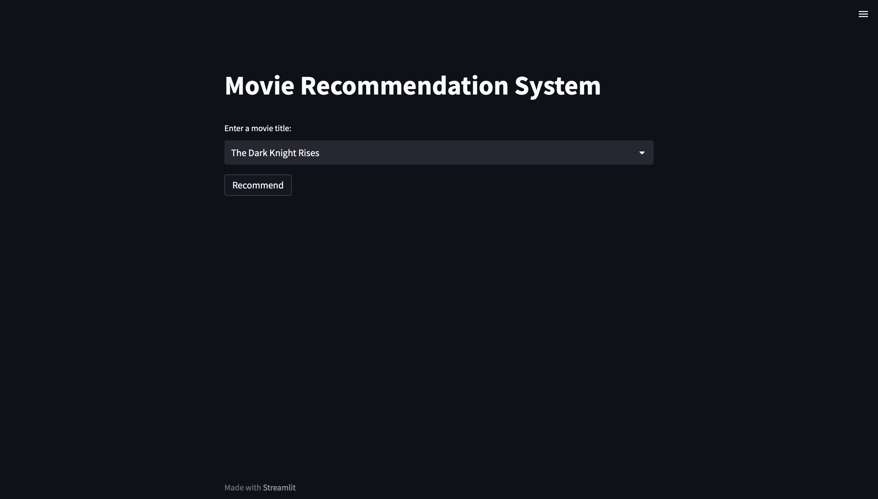 GitHub - Glen-Quadros/Movie-Recommendation-System