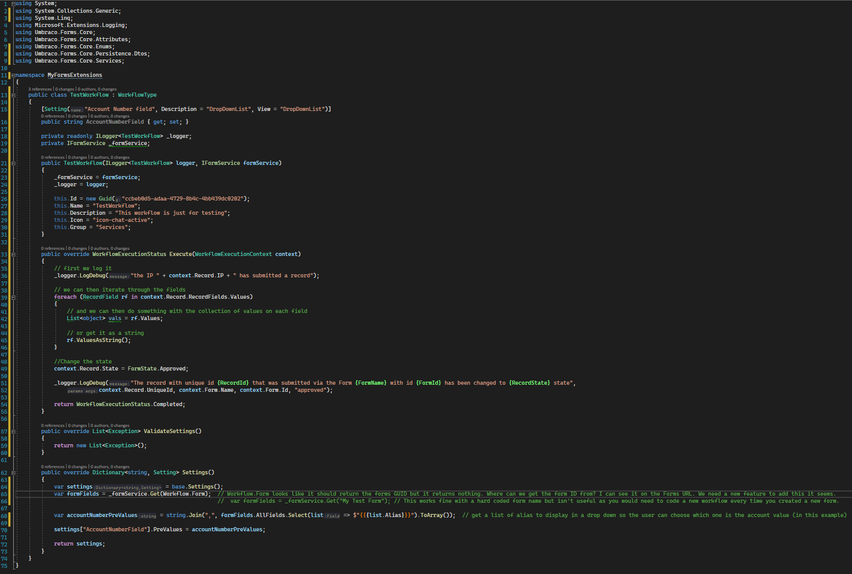 Umbraco Forms Custom Workflowtype Settings Override Access To Form Id · Issue 781 · Umbraco